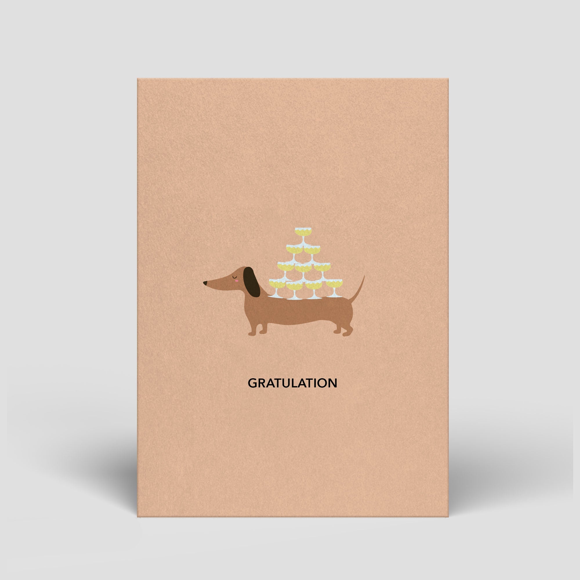 Nachhaltige Postkarte - Dackel Gratulation - Nr. 306